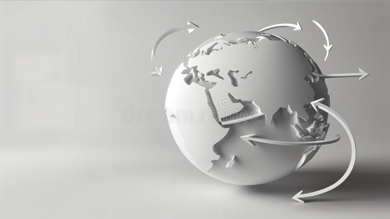 White Planet Earth Design 3d-illustration. Elements of this Image ...