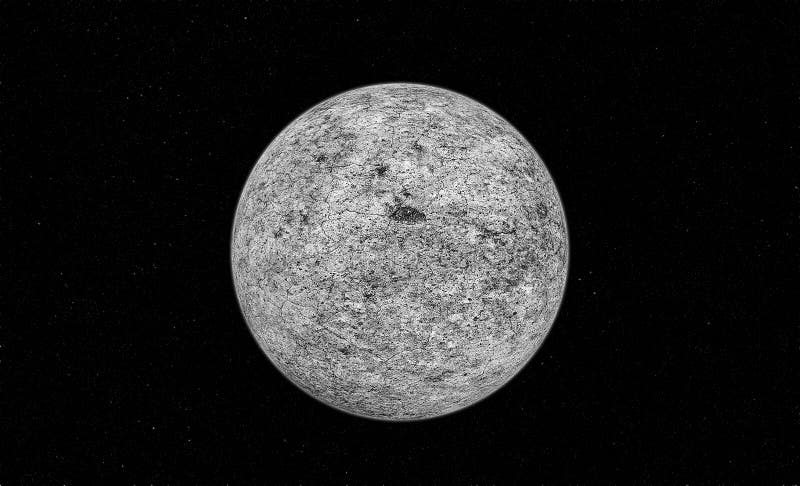 White planet in space stock illustration. Illustration of outer - 48065635