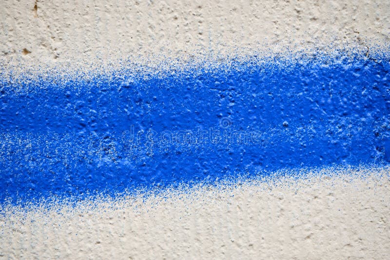 White Plaster with Blue Line Wall Background Stock Image - Image of ...