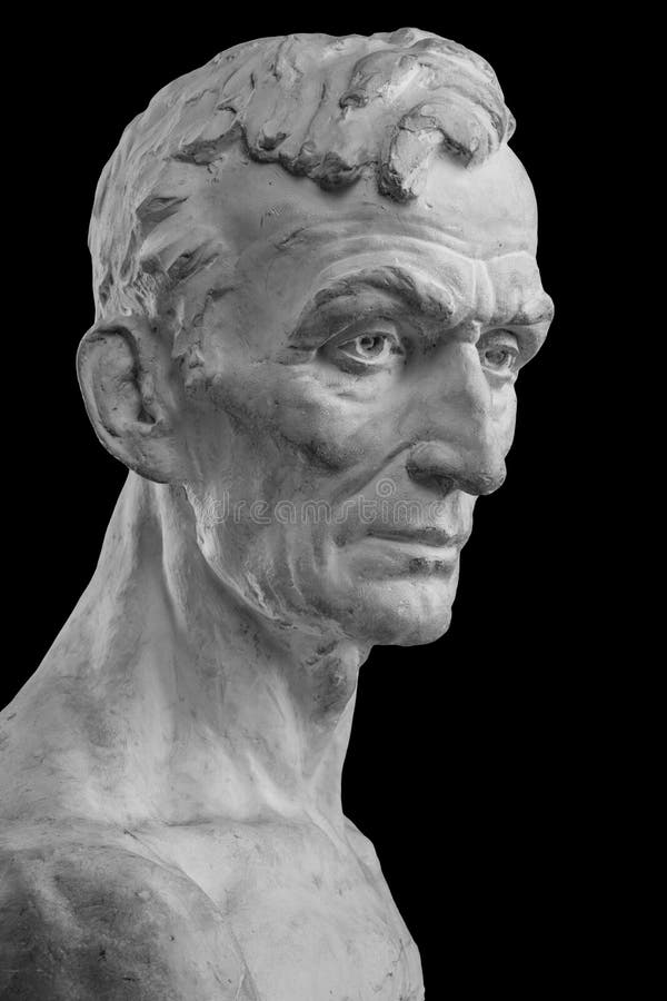 White Plaster Bust, Sculptural Portrait of the Master Stock Photo ...