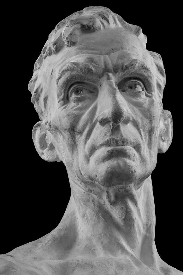 White Plaster Bust, Sculptural Portrait of the Master Stock Image ...