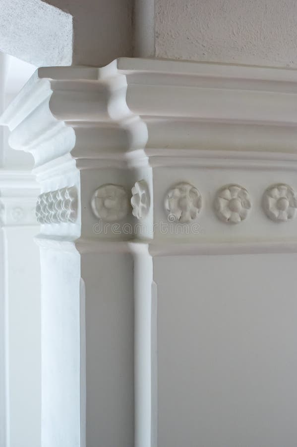 White plaster column stock photo. Image of decoration - 77755120