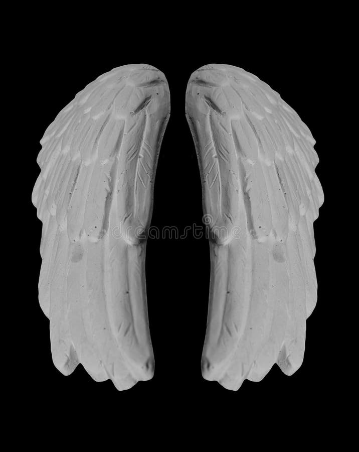 White plaster wings stock photo. Image of cupid, clay - 82366994