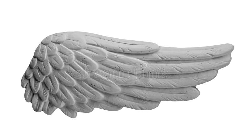 White plaster wings stock photo. Image of decoration - 82366960