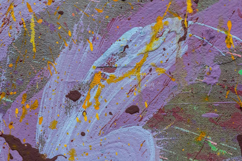 White Plastered Wall Splattered with Red Paint. Paint Splashes on the ...