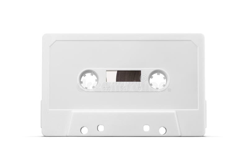 White Plastic Audio Cassette Tape Isolated on White. Front View Stock ...