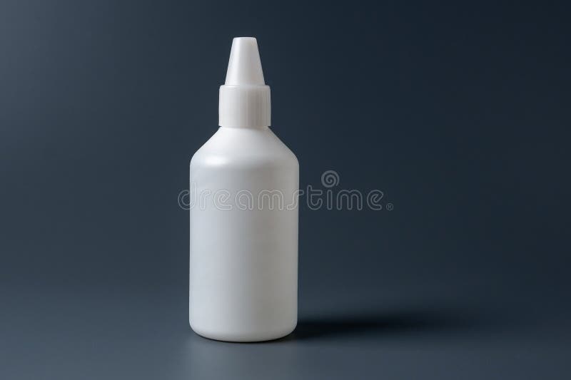White Plastic Bottle with Cap Stock Image - Image of single, white ...