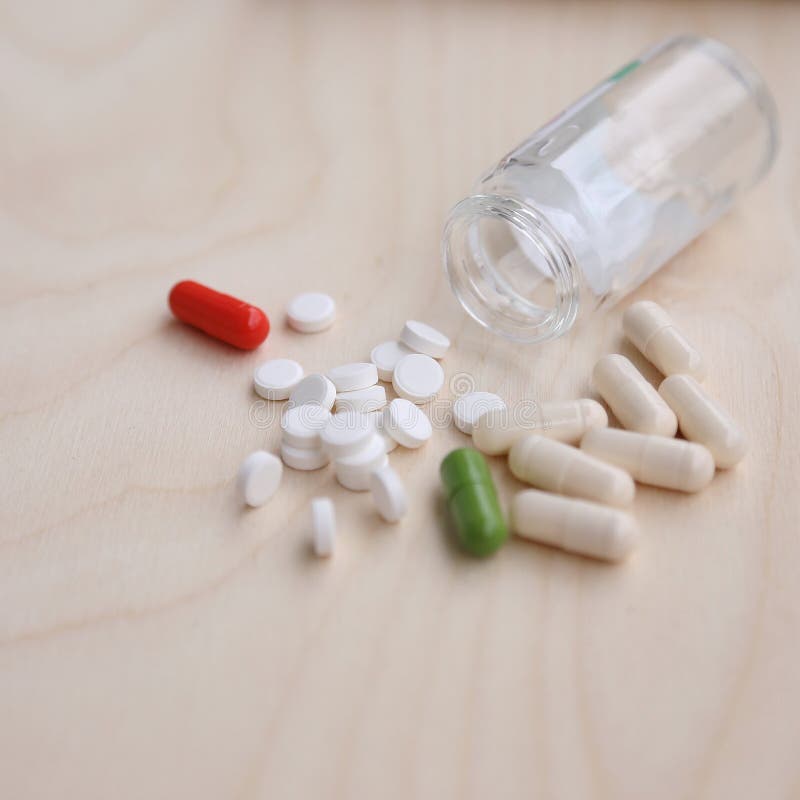 Pharmaceutical Tablets on the Table for Ingestion for Health Reasons ...