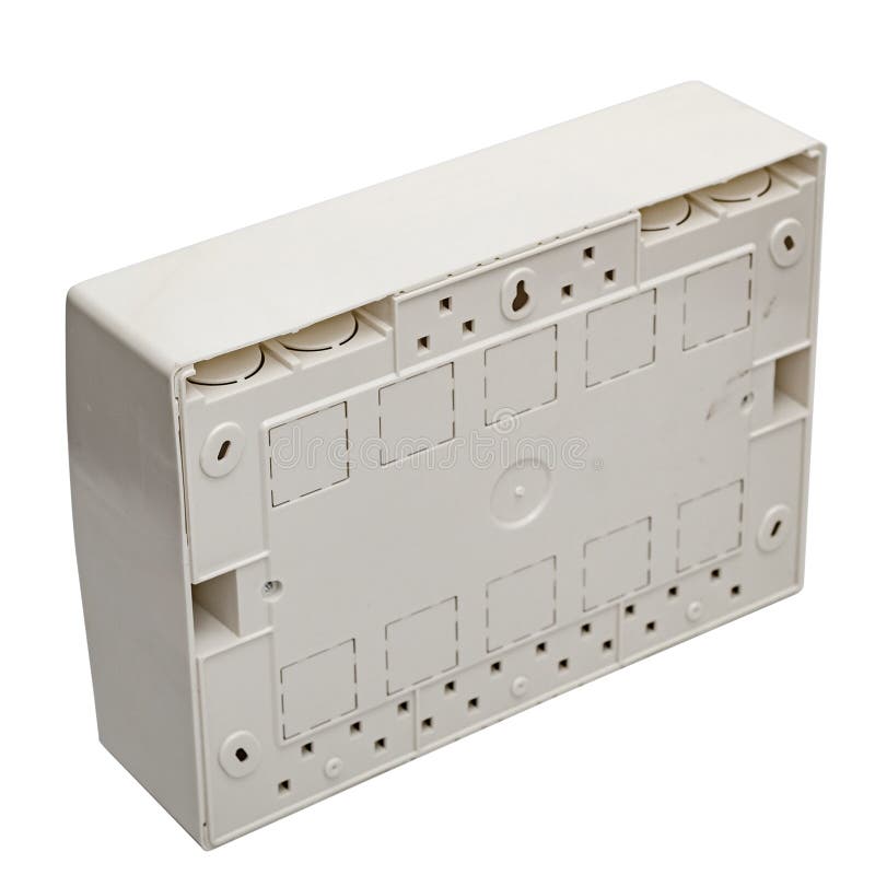 White Plastic Box for Electrical Equipment Fuses. Lid is Open Stock ...