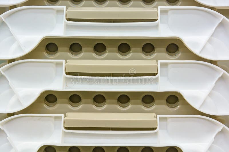 White Plastic Boxes Stacked One upon the Other Stock Image - Image of ...