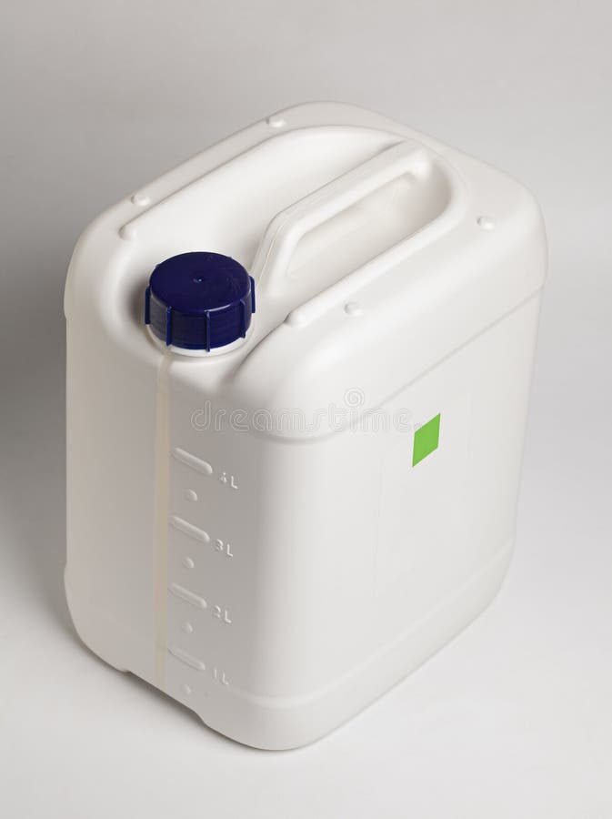 White Plastic Canister Isolated on White Background. Stock Image ...