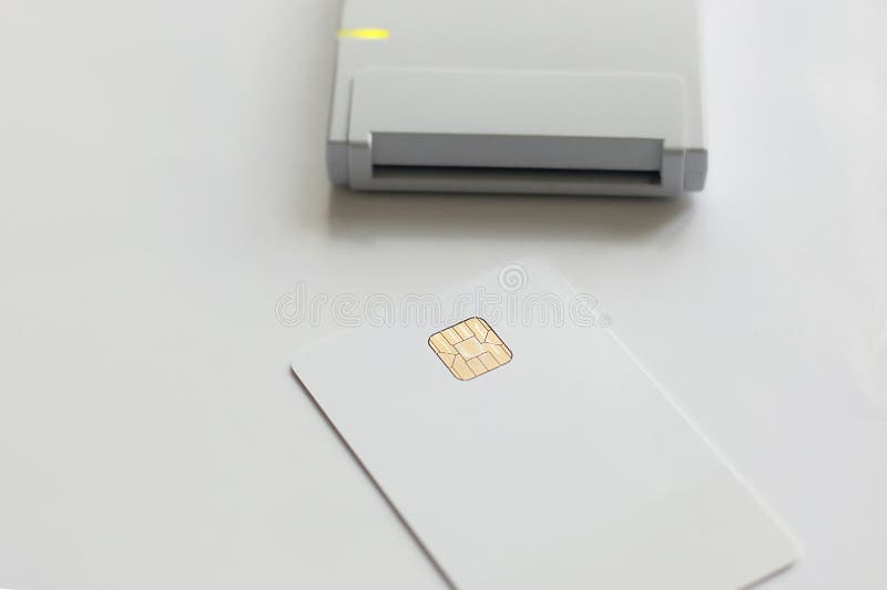 A White Plastic Card and a Personal Data Reader. Theft or Leakage of ...