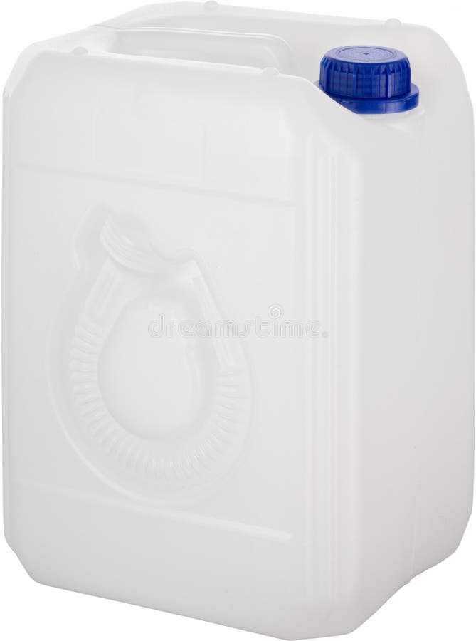White Plastic Container with Blue Cap Stock Image - Image of supply ...