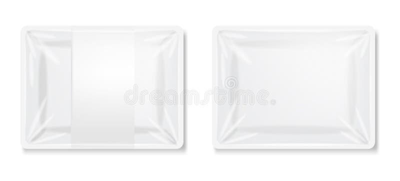 White Plastic Container Isolated, White Packaging Vector Realistic ...