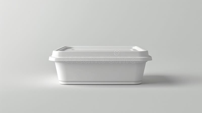 White Plastic Container Mock Up Isolated on White Background Stock ...