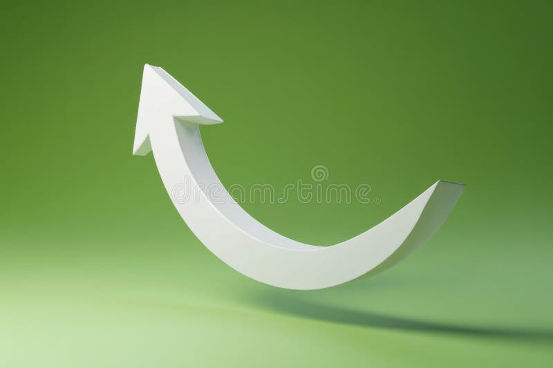 White plastic arrow stock illustration. Illustration of financial ...