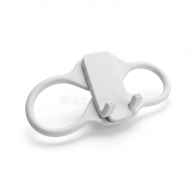 A White Plastic Device with Two Curved Loops Connected by a Central ...