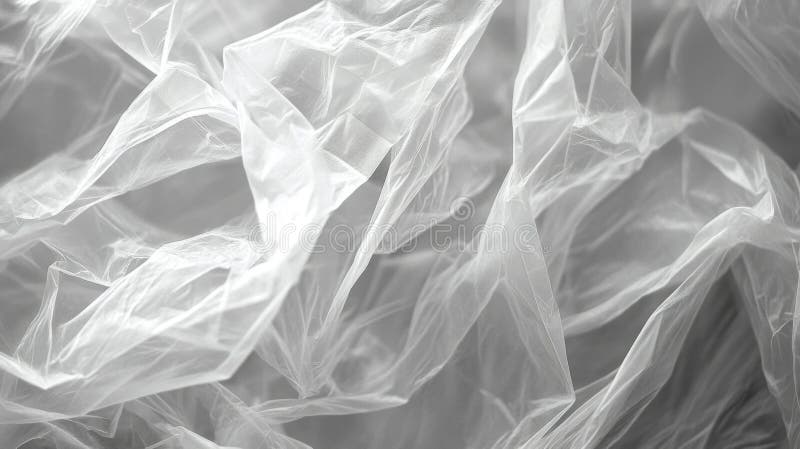 White Plastic Draped in Abstract Folds Stock Illustration ...