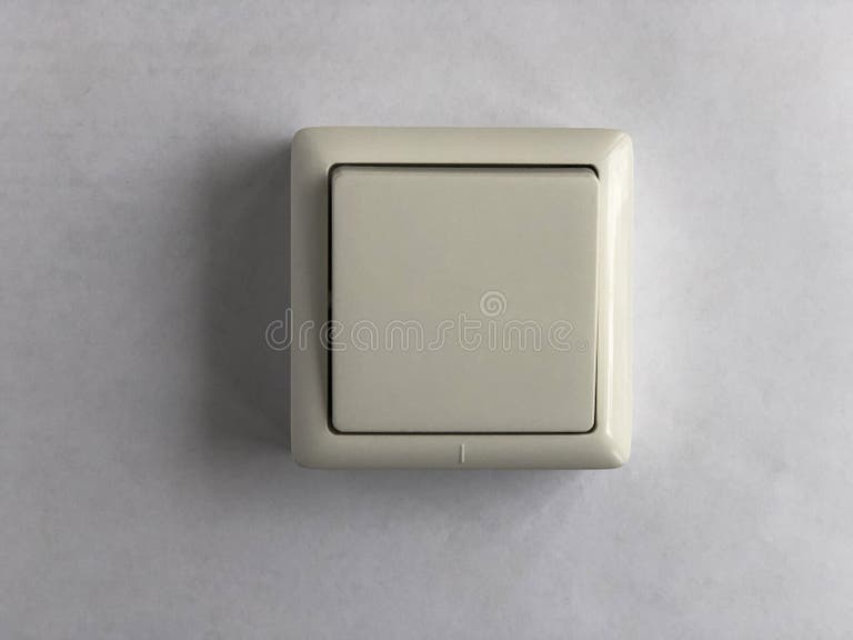 White Plastic External Power Switch Stock Photo - Image of isolated ...