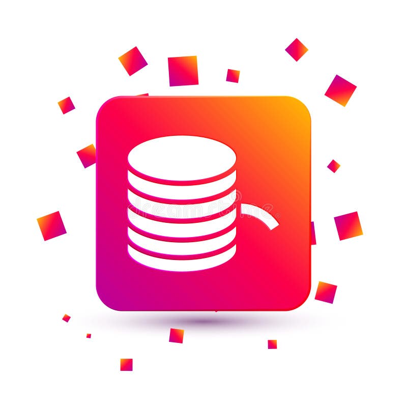 White Plastic Filament for 3D Printing Icon Isolated on White ...