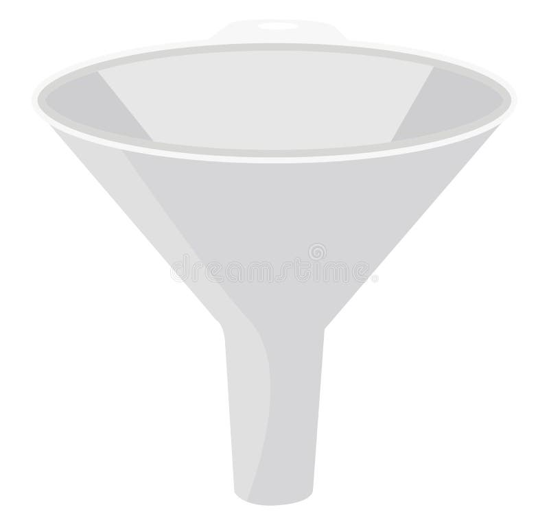 Plastic Funnel Clipart Vector Illustration. Simple Red Kitchen Plastic ...