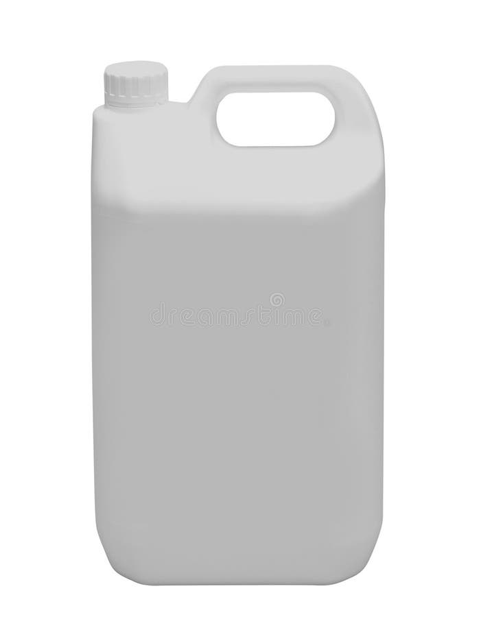 White Plastic Jerry Can Isolated Stock Image - Image of jerry, engine ...