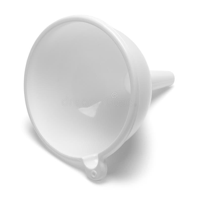 White Funnel stock photo. Image of clean, plastic, funnel - 101518994