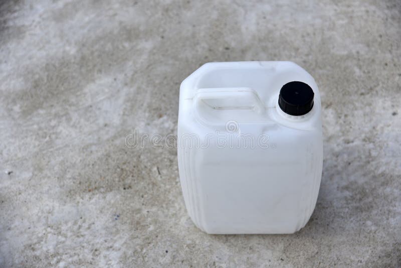 White Plastic Large Canister. an Empty Plastic Canister Stock Image ...