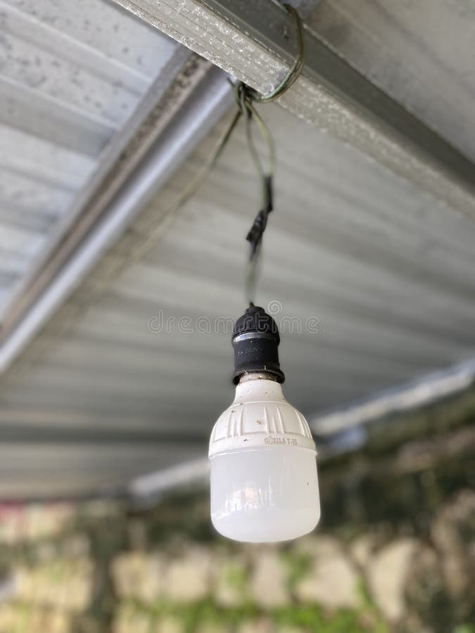 Plastic Light Bulb with Aluminum Top Wire Stock Image - Image of bulb ...