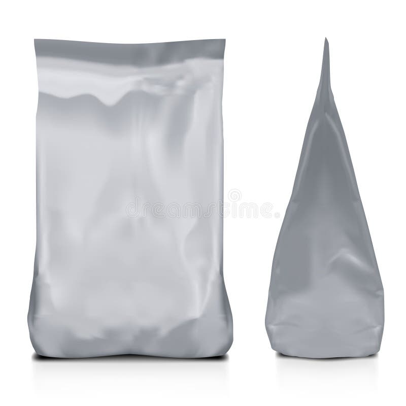 White Plastic Package. Front and Side View Stock Illustration ...