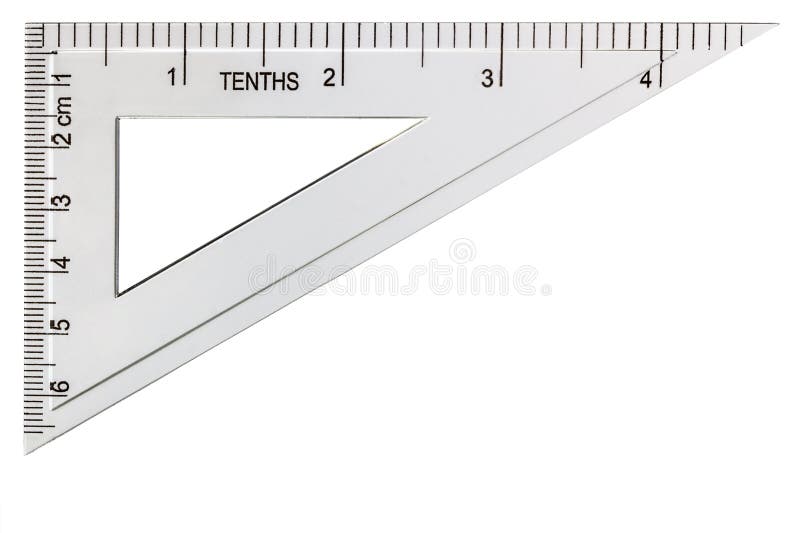 White Transparent Ruler, Isolated On White, With Clipping Path Stock ...
