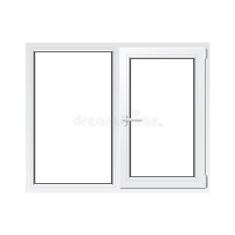 White Plastic Window Vector Illustration Stock Vector - Illustration of ...