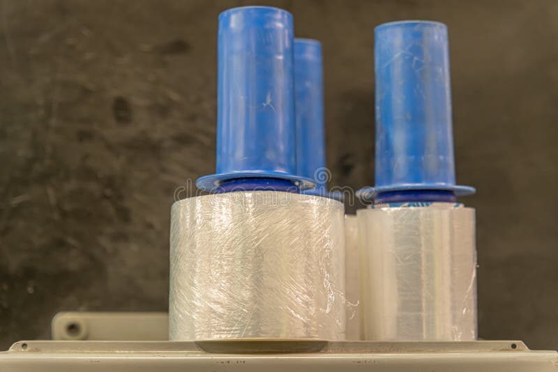 White Plastic Wrap Used for Shipping To Customers Stock Image - Image ...