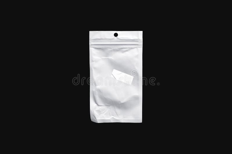 A White Plastic with Zip Lock for Mockup Material. Stock Image - Image ...