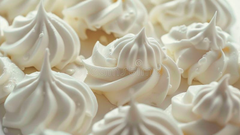A White Plate Covered in Thick White Frosting, Perfect for Bakery or ...