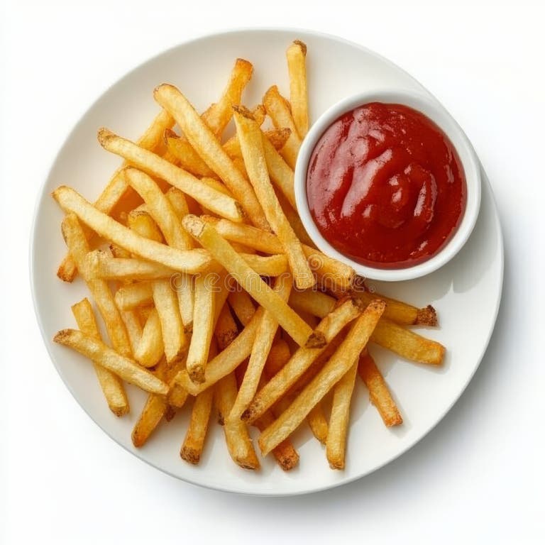 White Plate with Delicious Poutine, Cheese Curds, and Gravy at the Top ...