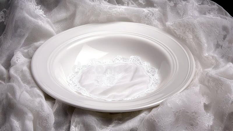 White Plate, Lace Cloth, Communion, Ceremony, Studio Stock Photo ...