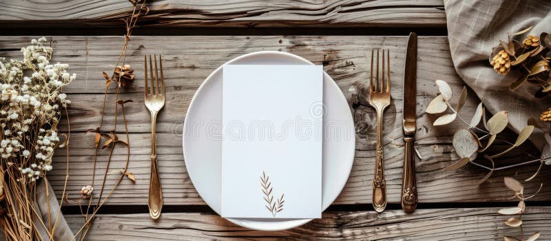White Plate with Silverware Next To Another Plate Stock Image - Image ...