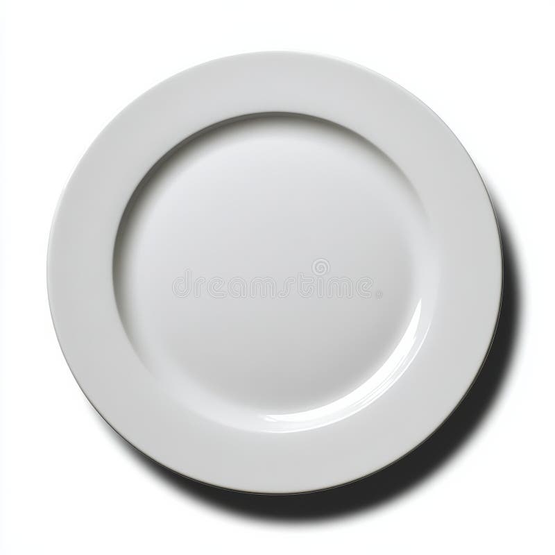 A White Plate on a Table with No Food in it, AI Stock Image - Image of ...