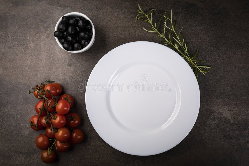 White Plate, Table Setting for a Meal Stock Photo - Image of dishware ...