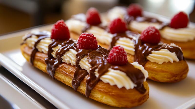 Golden Rectangular Pastry Sugar Dusting White Background Stock Photos ...