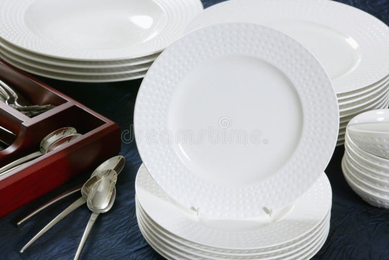 White plates stock photo. Image of dishware, shiny, plate - 9672474