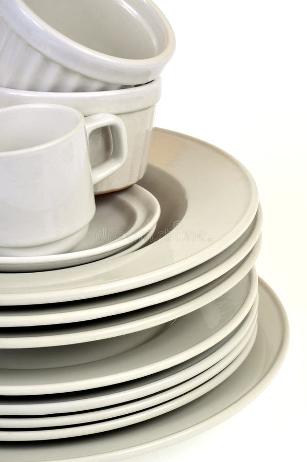Stacked Plates stock photo. Image of home, dining, glass - 8116690