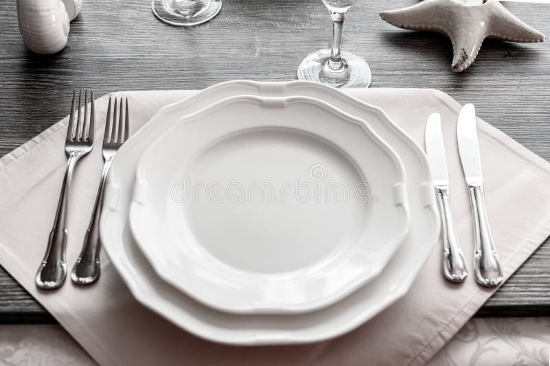 Table Wares in the Restaurant Stock Image - Image of cookware ...