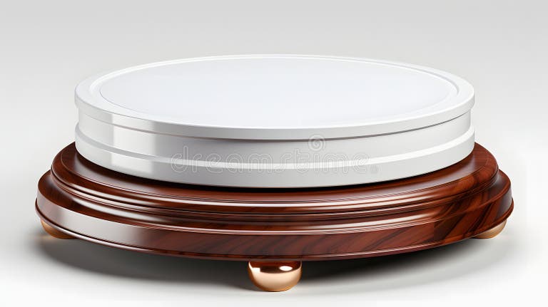 White Platform Base Object for Presenting Trophies Stock Image - Image ...