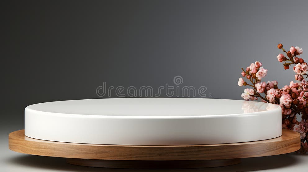 White Platform Base Object for Presenting Trophies Stock Image - Image ...