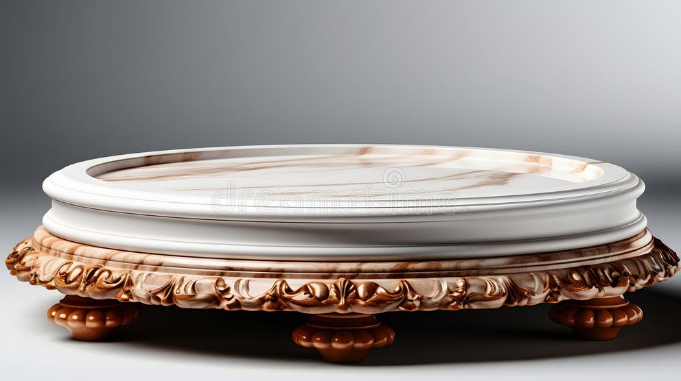 White Platform Base Object for Presenting Trophies Stock Photo - Image ...