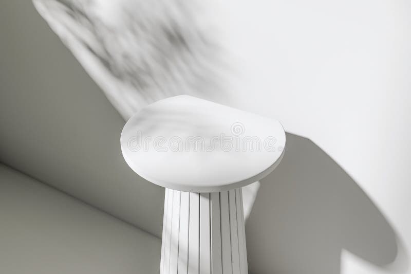 A White Platform for Product Presentation in the Form of a Table ...