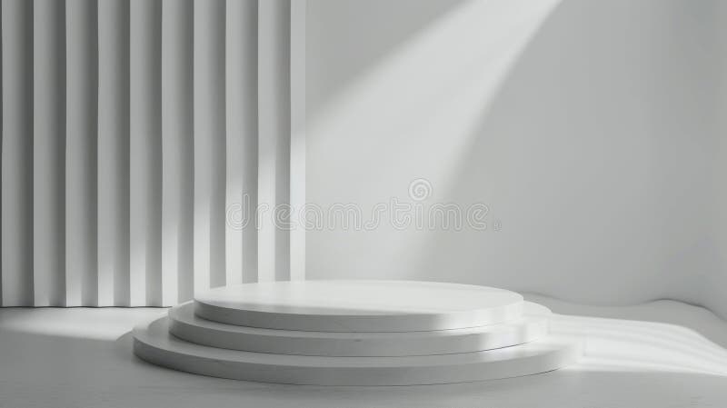 White Platform in Room stock image. Image of architecture - 373512773