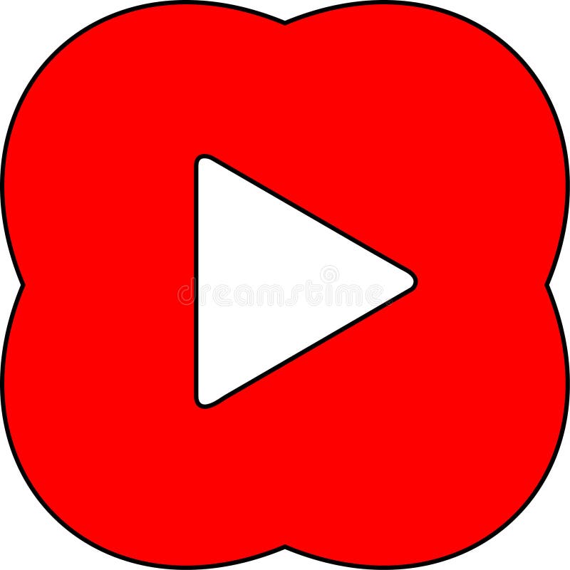 White Play Button Icon on Transparent Background. Flat Style. White ...